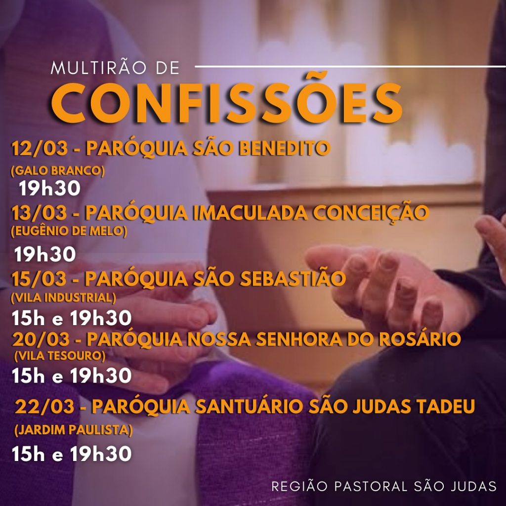 Mutirão de Confissão 2024 « Diocese São José dos Campos